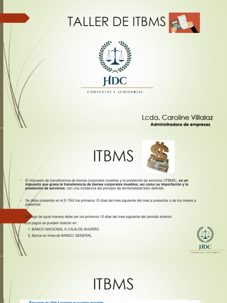 Presentacion Itbms | PDF | Tarjeta de débito | Bancos