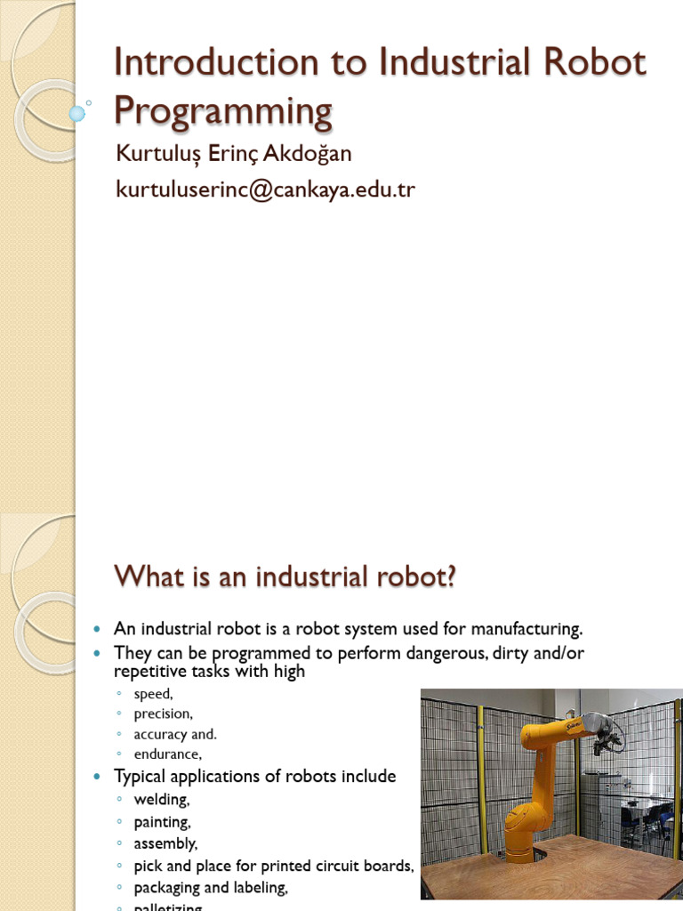 Introduction To Industrial Robot Programming | PDF | Robot | Robotics Introduction To Industrial Robot Programming | PDF | Robot | Robotics
