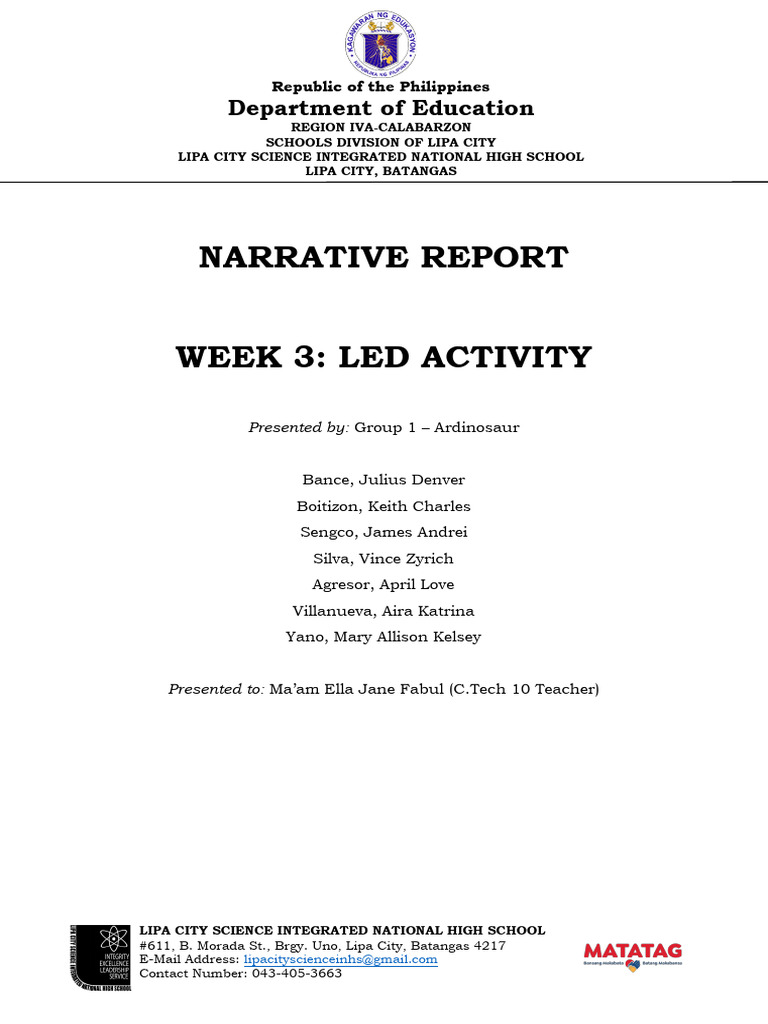 Week 3 LED Activity Report | PDF | Arduino | Manufactured Goods