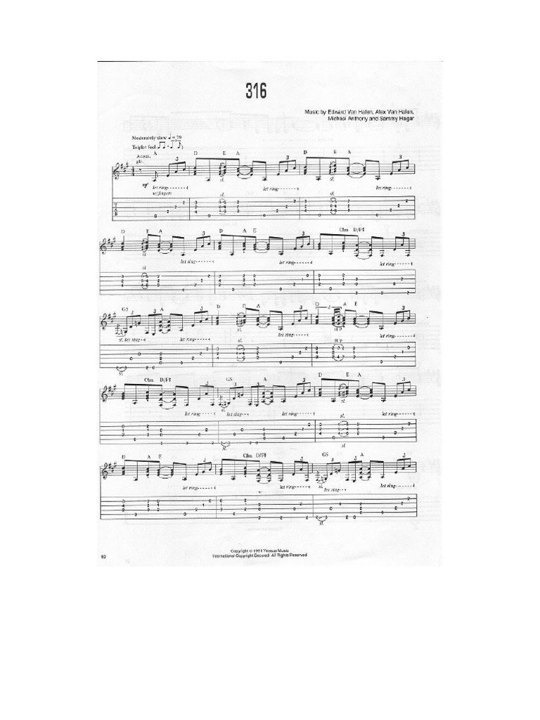 VAN HALEN - 316 | PDF