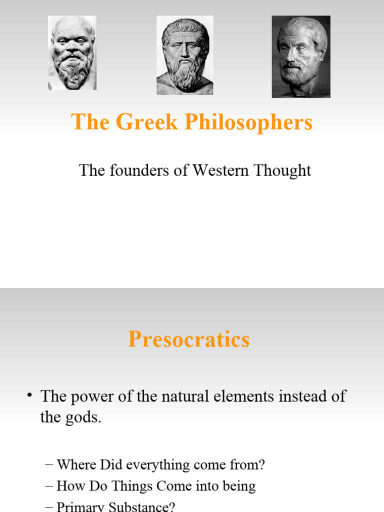 The Greek Philosophers | PDF | Socrates | Plato