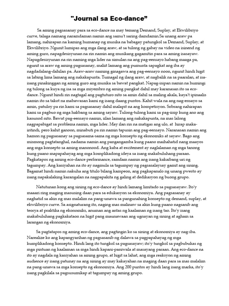 Journal Sa Eco | PDF