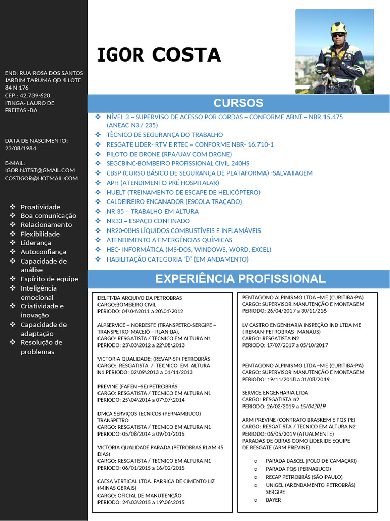 Curriculum Igor Costa 2023 | PDF