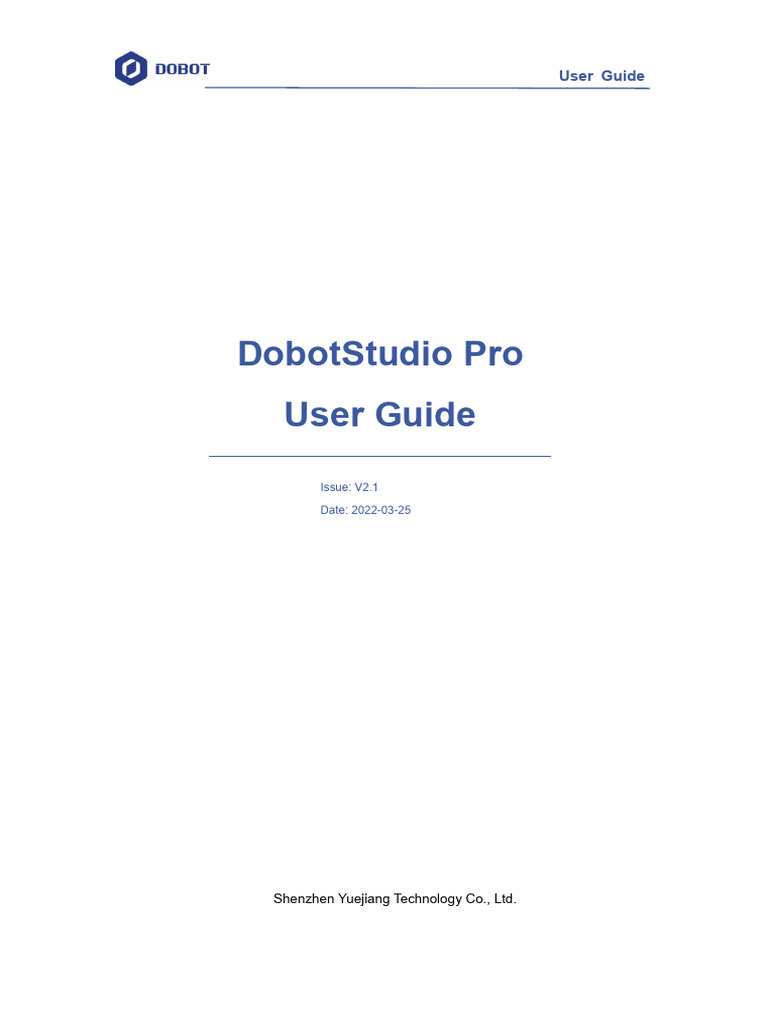 DobotStudio Pro User Guide | PDF | Computer Network | Internet Protocols