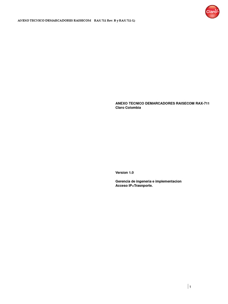 Guía de Instalación RAISECOM RAX-711 | PDF | Dirección IP ...