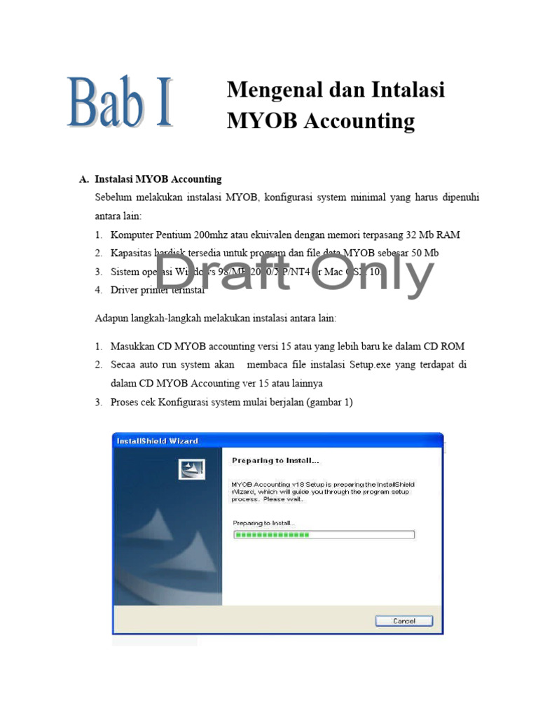 BAb 1 Mengenal Dan Intalasi MYOB | PDF