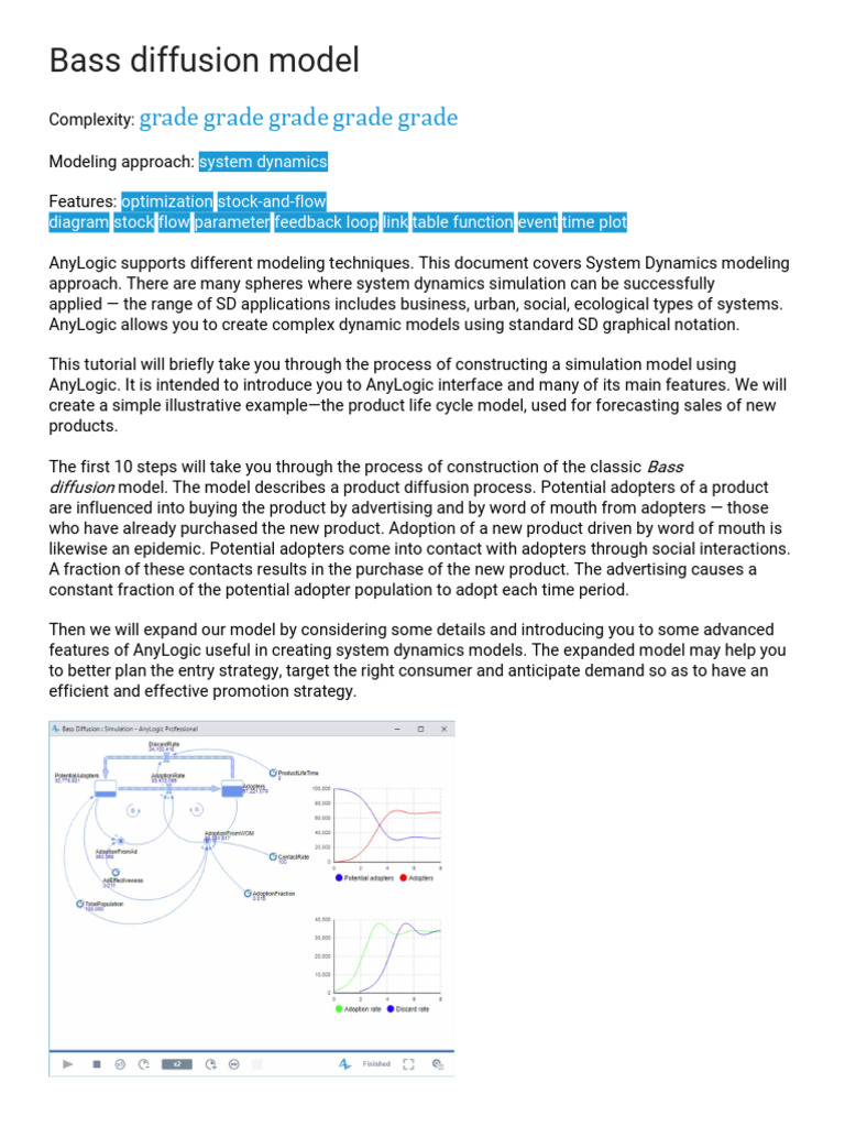 Tutorial - SD - Bass Diffusion Model - ENG | PDF | Function ...