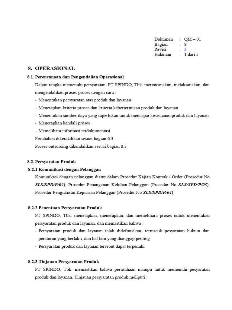 QM-01.Bagian 8.revisi 3 | PDF