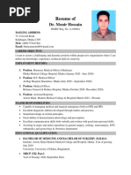 MBBS DOCTOR - Resume CV Format, CV Sample, Model, Example, BioData ...