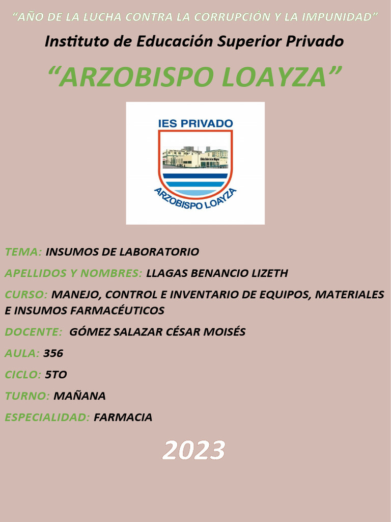 "Arzobispo Loayza": Instituto de Educación Superior Privado | PDF ...