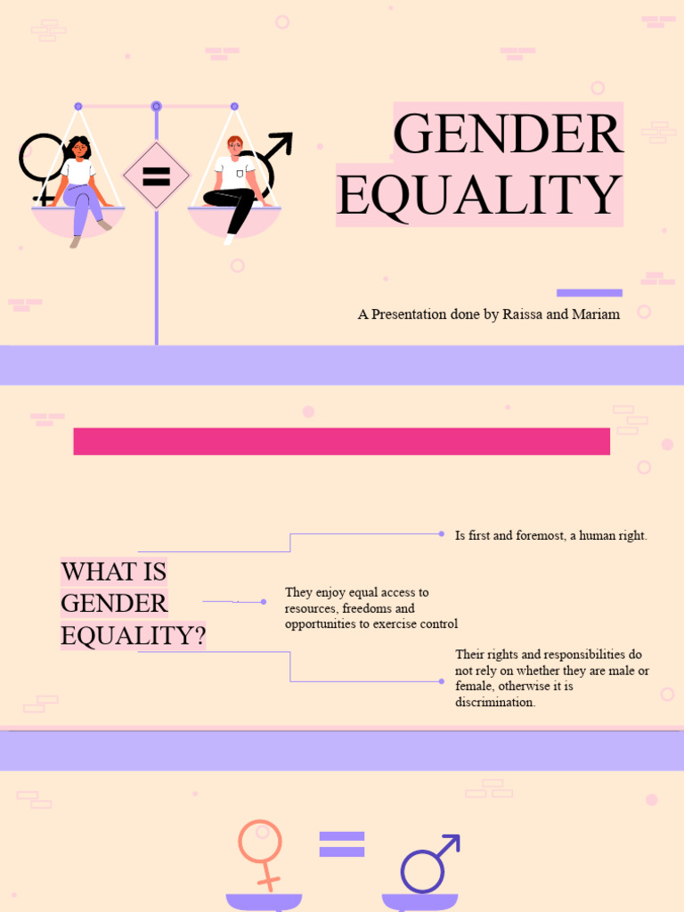 Gender Equality Newsletter Infographics by Slidesgo | PDF | Social Science