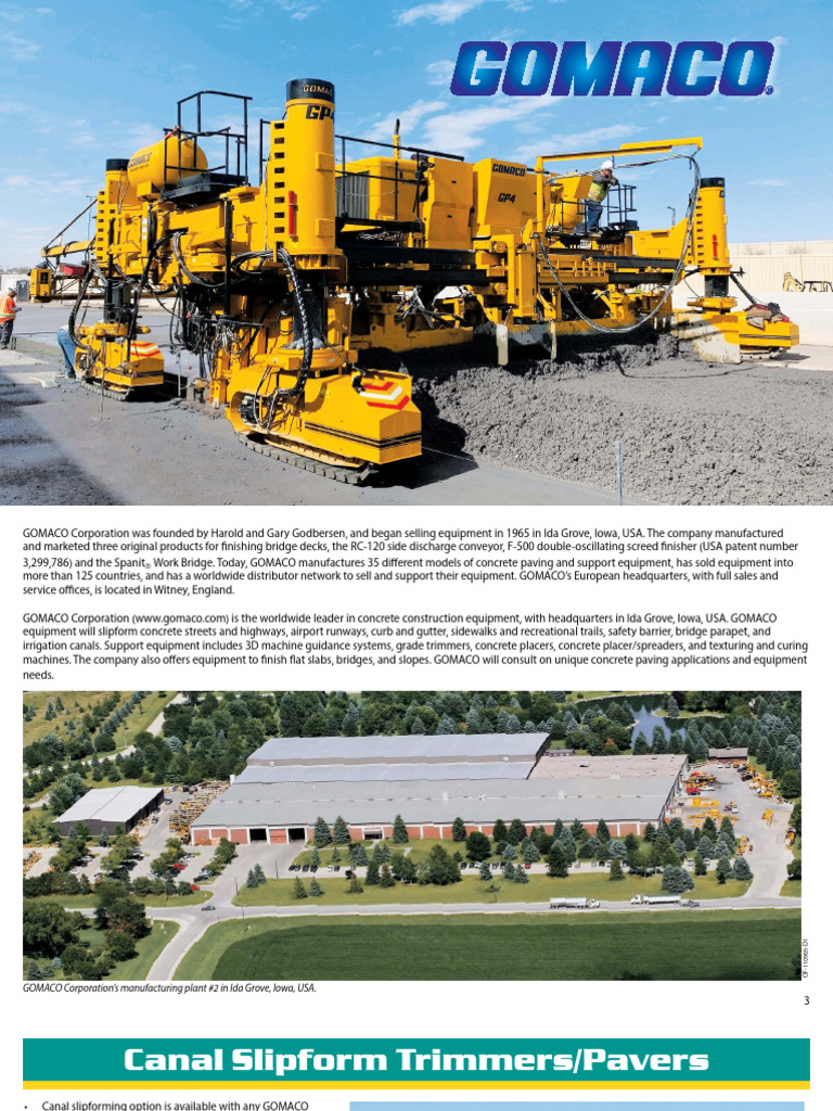 Gomaco FullLine English | PDF | Concrete
