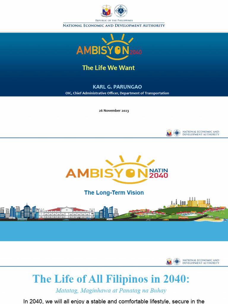 ECO-301B-Part-V.-Ambisyon-Natin-2040-School-Campaign | PDF | Asia | Poverty