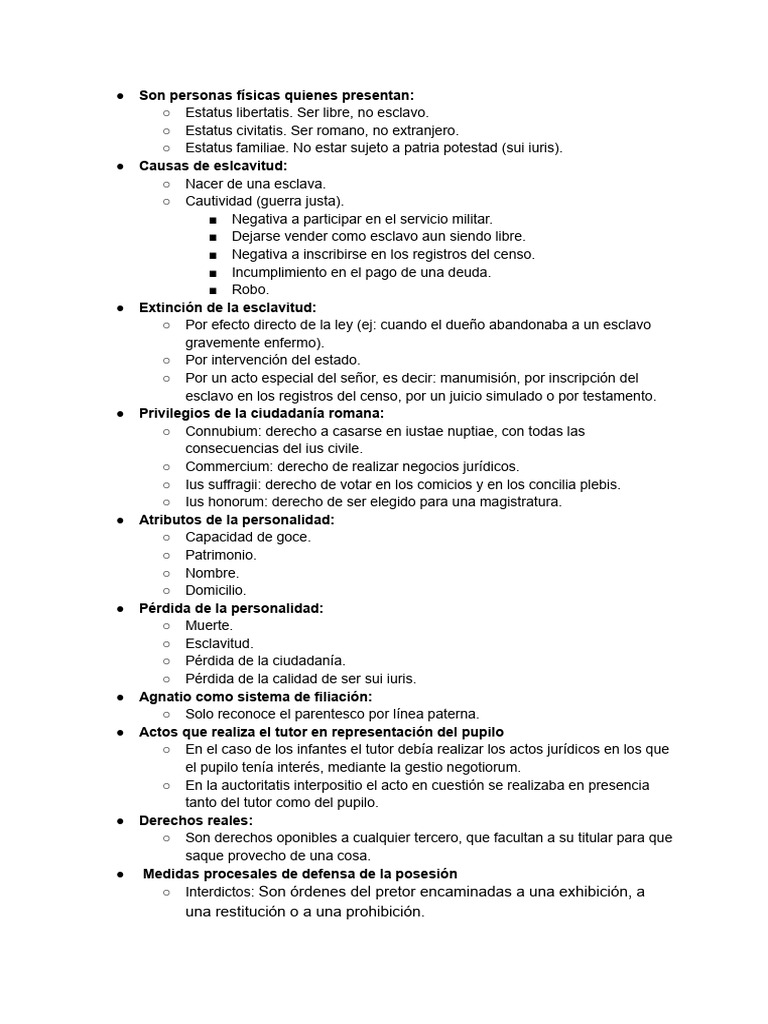 Derecho Romano | PDF | Propiedad | Roma antigua