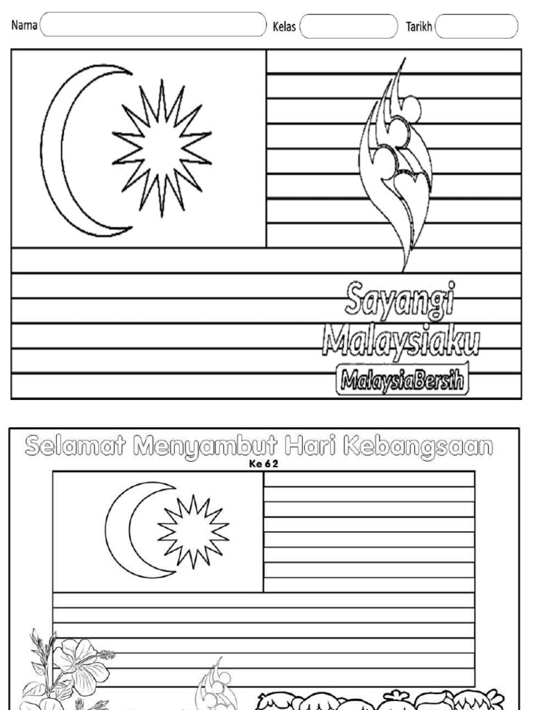 Coloring Merdeka Tadika | PDF