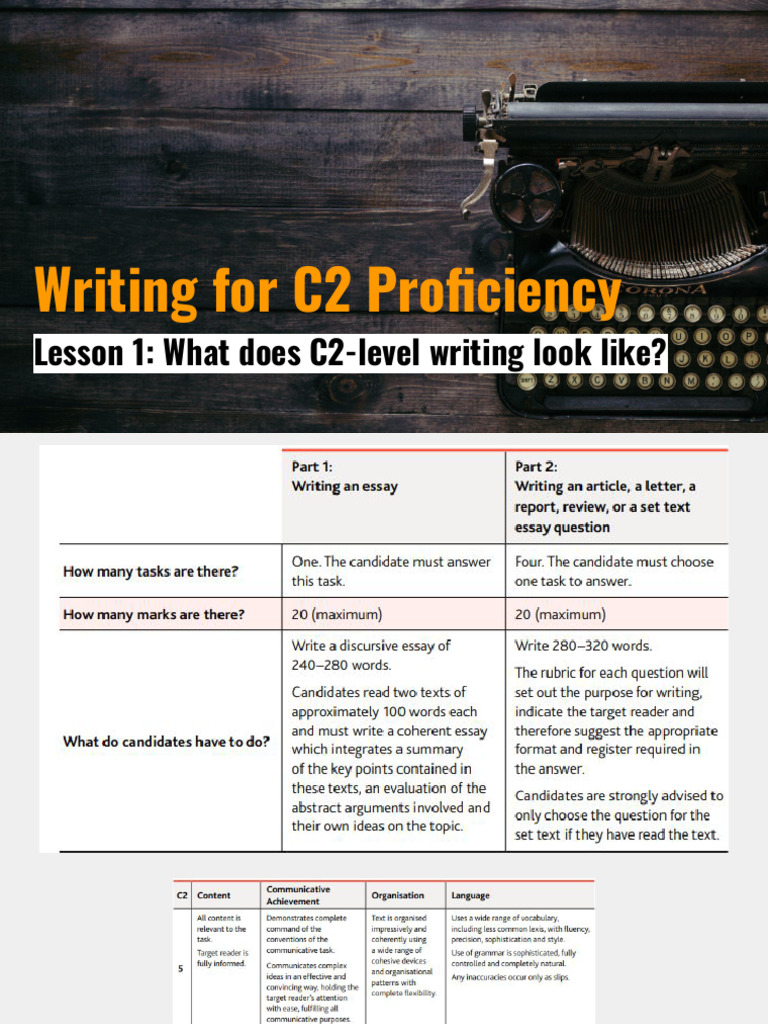 C2 Proficiency Writing Techniques | PDF | Career & Growth