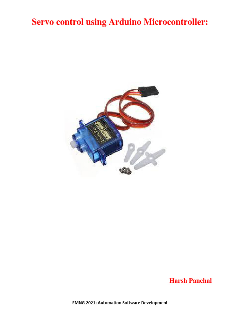 1-Servo Motor Control Using Arduino | PDF | Servomechanism | Electric Motor