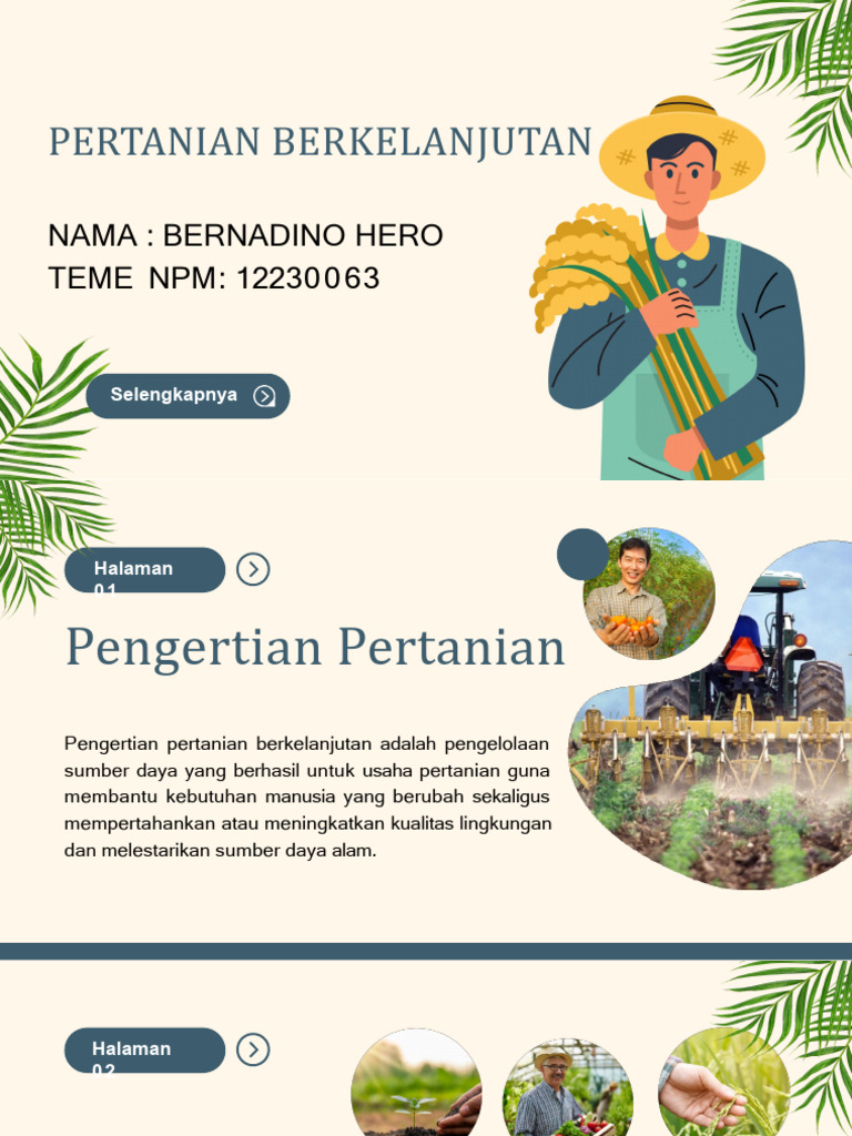 PPT Pertanian Berkelanjutan hero | PDF