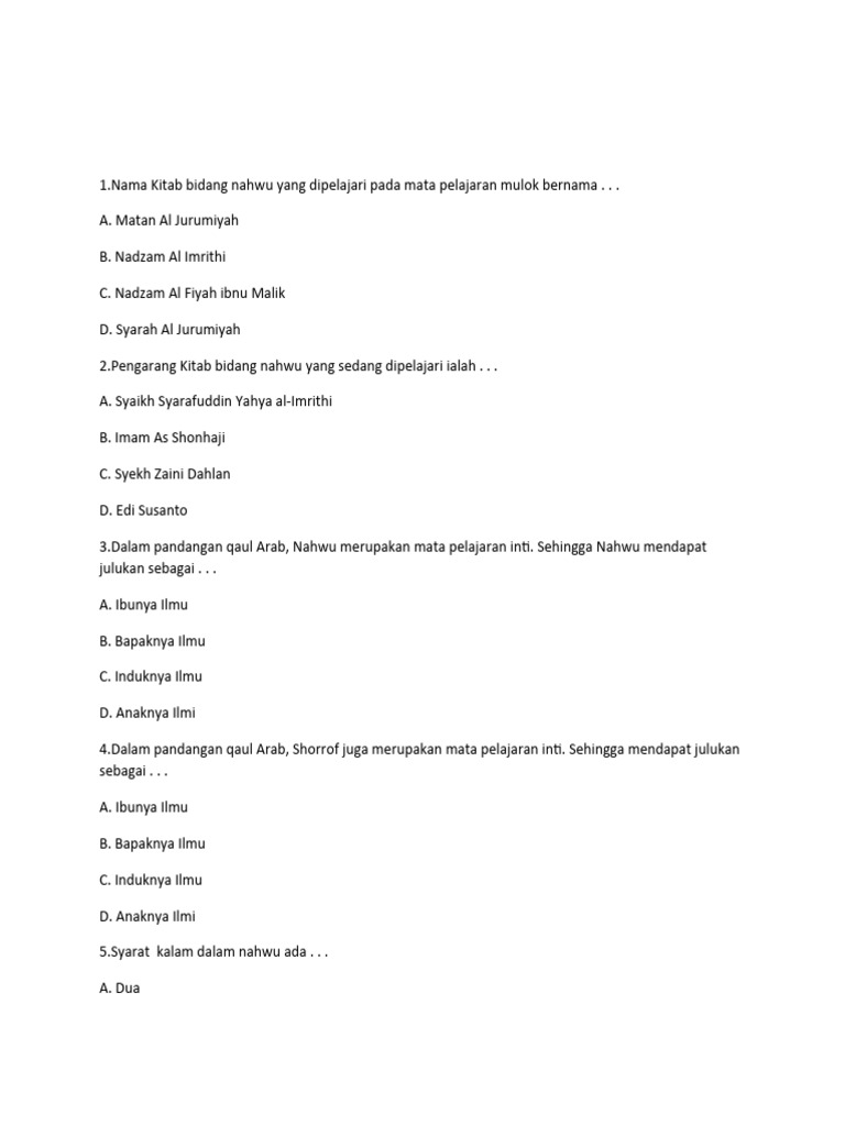 Soal Fiks PAT GANJIL MULOK KELAS XII | PDF