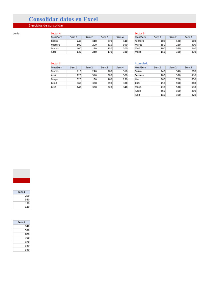 Consolidar Datos en Excel | PDF