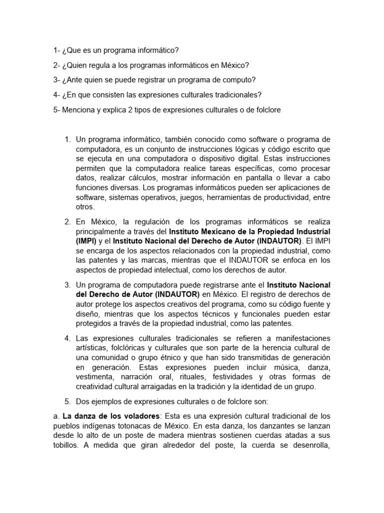 Programas informáticos y cultura en México | PDF | Programa de ...