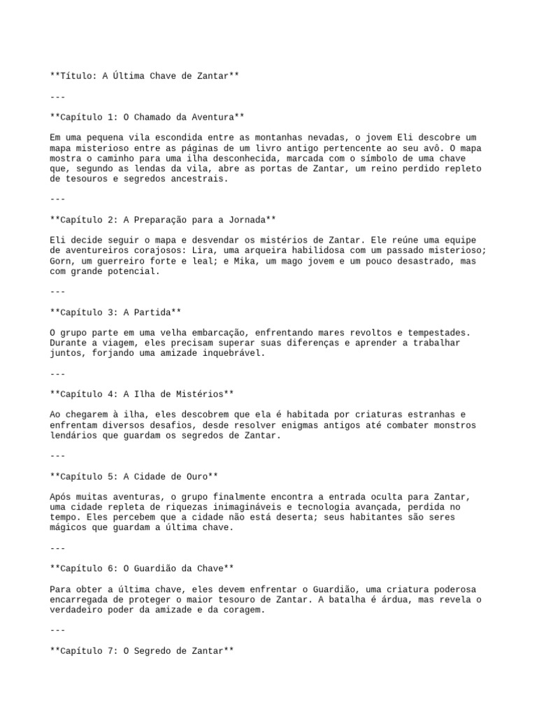 Aventura na Ilha de Zantar | PDF