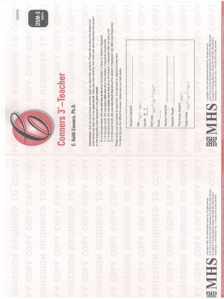 Conners 1 | PDF