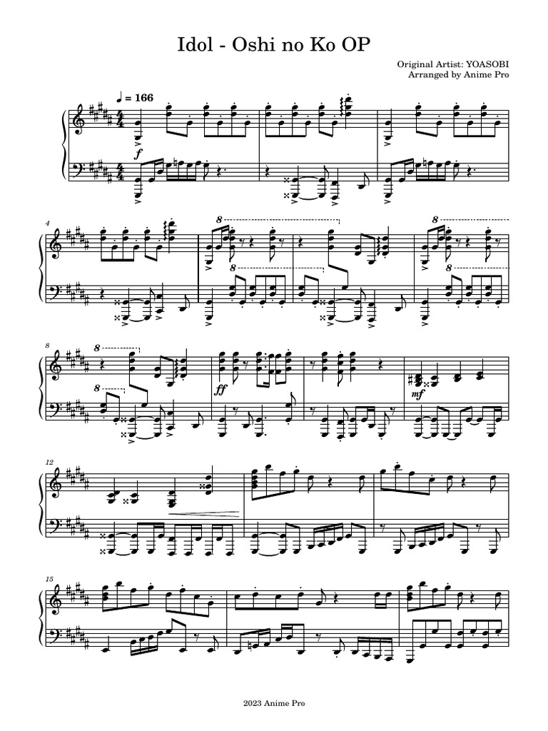 Idol - Oshi No Ko OP | PDF