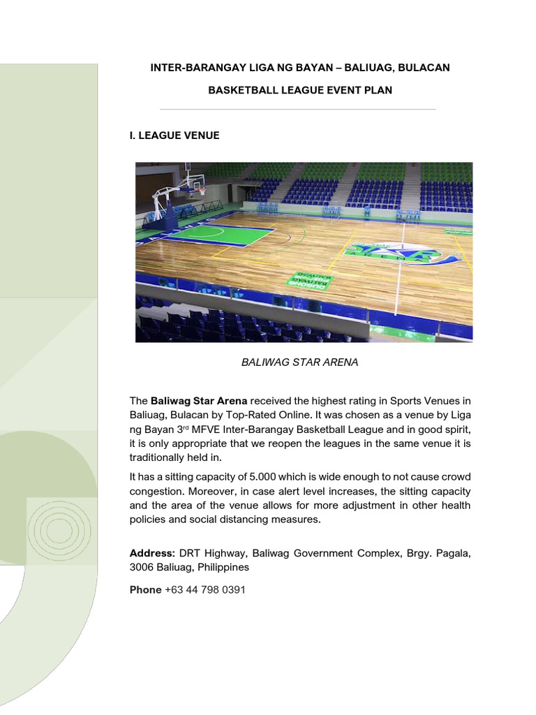 Pa-Liga Bulacan Sample Plan | PDF