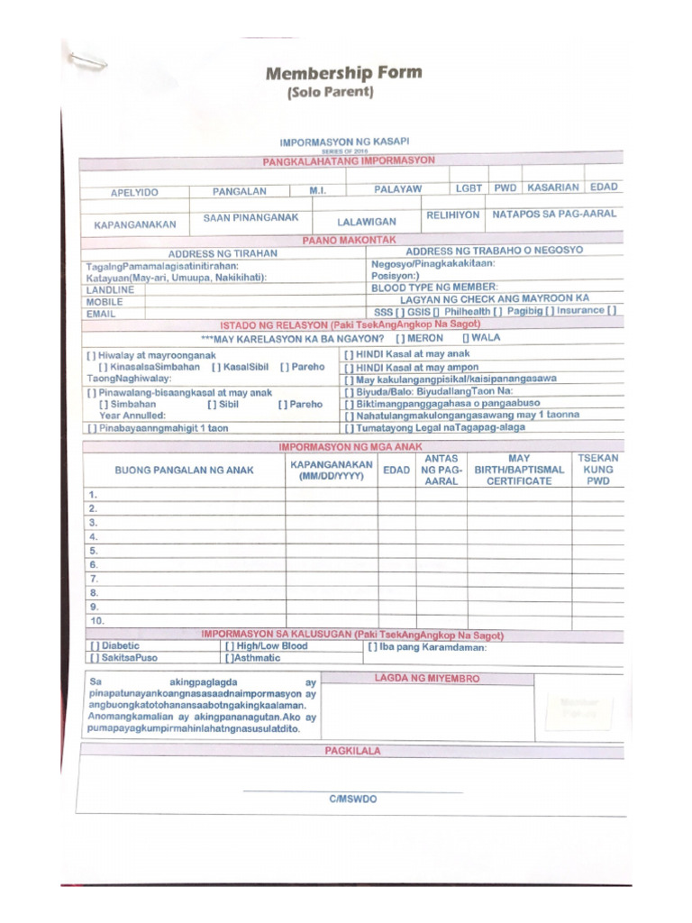 Membership Form | PDF