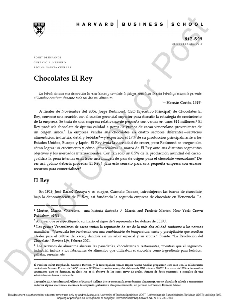 Chocolate Rey | PDF | Chocolate | Venezuela