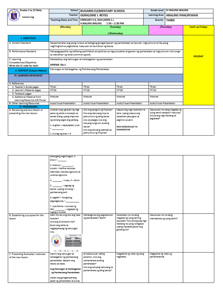 WLP Ap 4 Q3 WK 2 | PDF