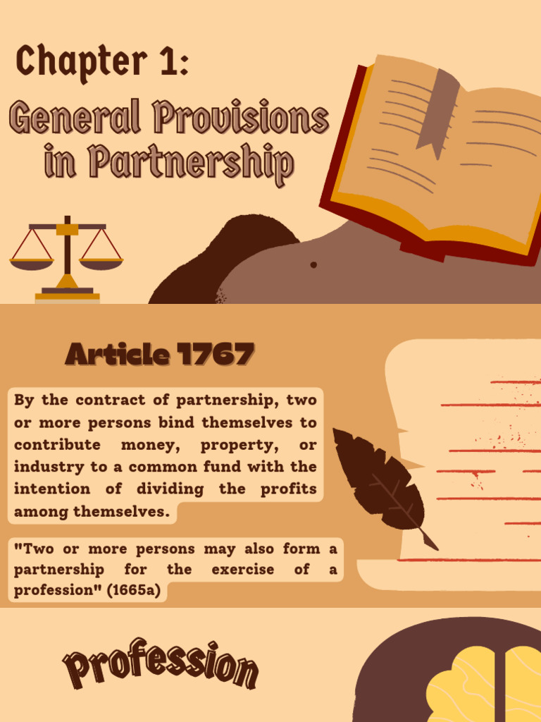 General Provisions of Partnership Law | PDF | Partnership | Property