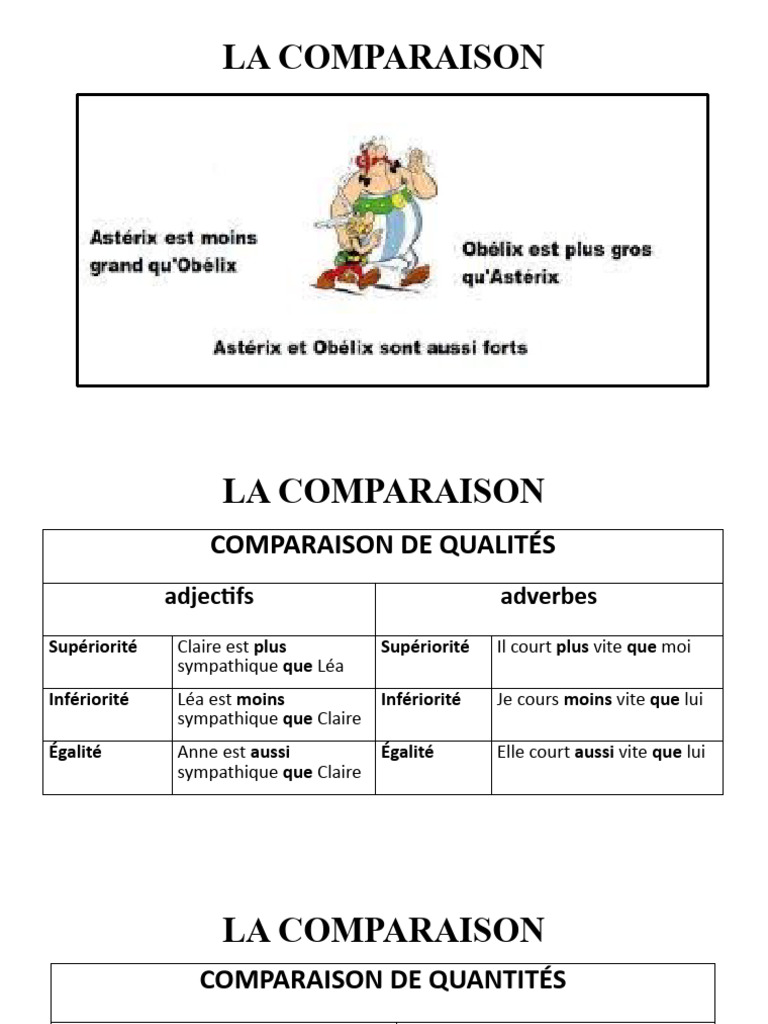 LA COMPARAISON | PDF