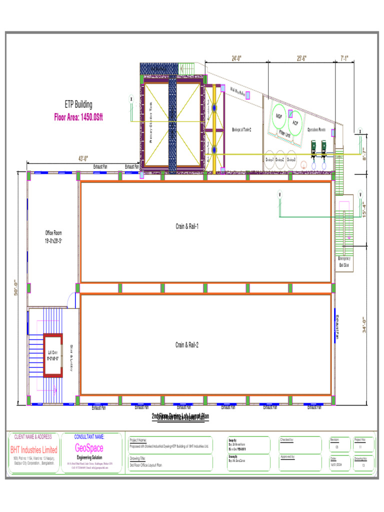 ETP Building: Floor Area: 1450.0Sft | PDF | Water Treatment | Water ...