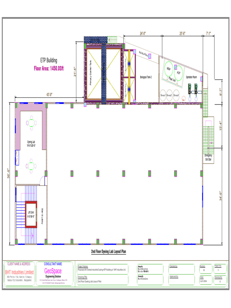 ETP Building: Floor Area: 1450.0Sft | PDF | Water Treatment | Water ...