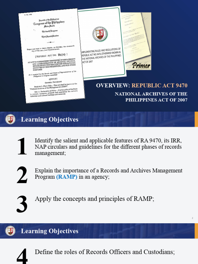 NAP Background, Functions & RA 9470 - For Sharing | PDF | Records ...