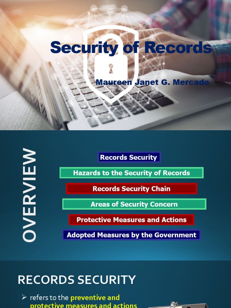 03 - Security of Records 20230921 | PDF | Physical Security ...