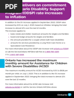 July 2025 ODSP and OW Rates and OCB Final | PDF | Government Finances ...