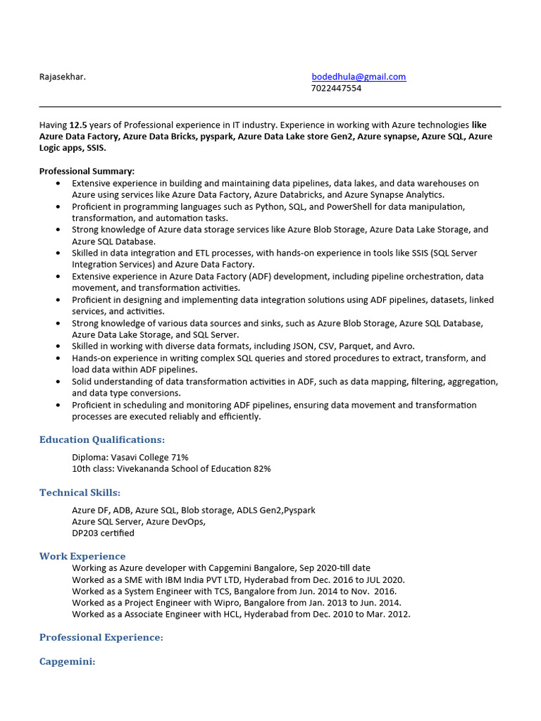 Naukri Rajasekhar (13y 0m) | PDF | Databases | Microsoft Sql Server
