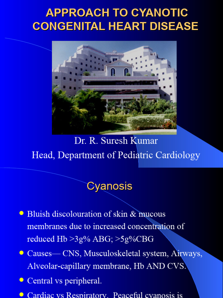 Dr. RSK - Cyanotic Congenital Heart Disease | PDF | Heart | Congenital ...