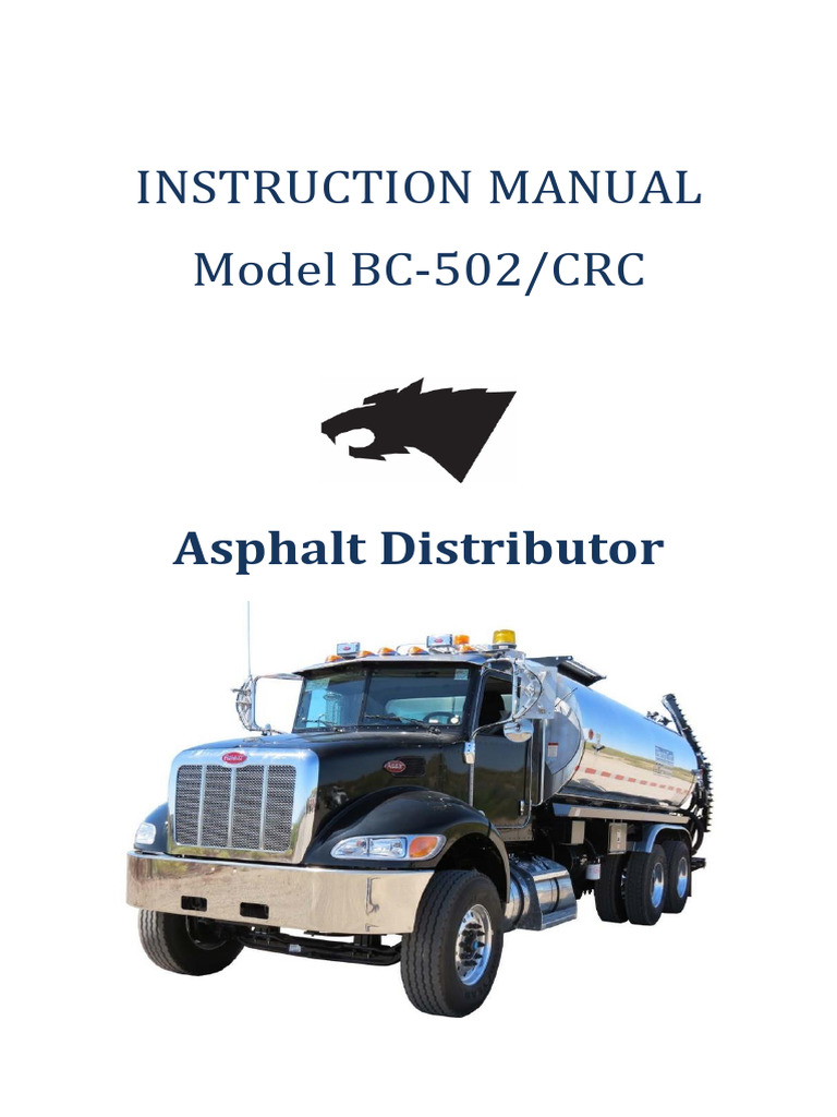 2017 BC-502 Manual | PDF | Pump | Valve