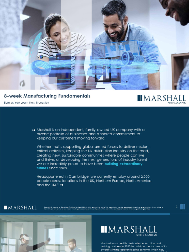 8 Week Manufacturing Fundamentals Info Session | PDF | General ...