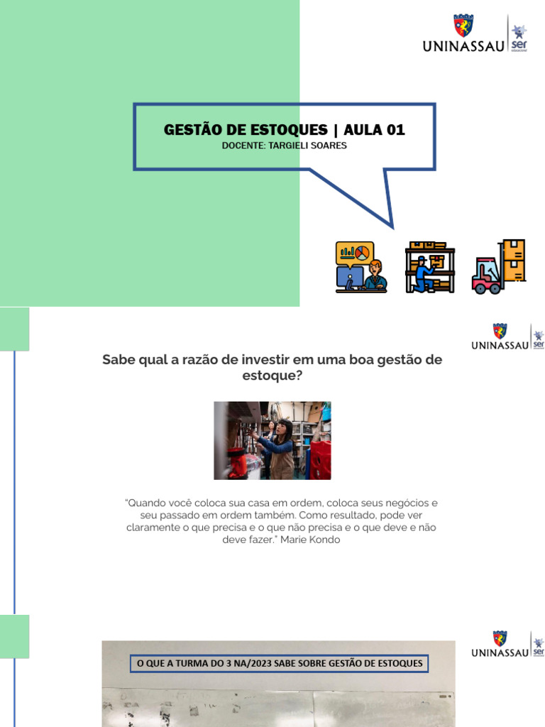 Aula 01 - Introdução A Gestão de Estoques | PDF | Economia | Economias