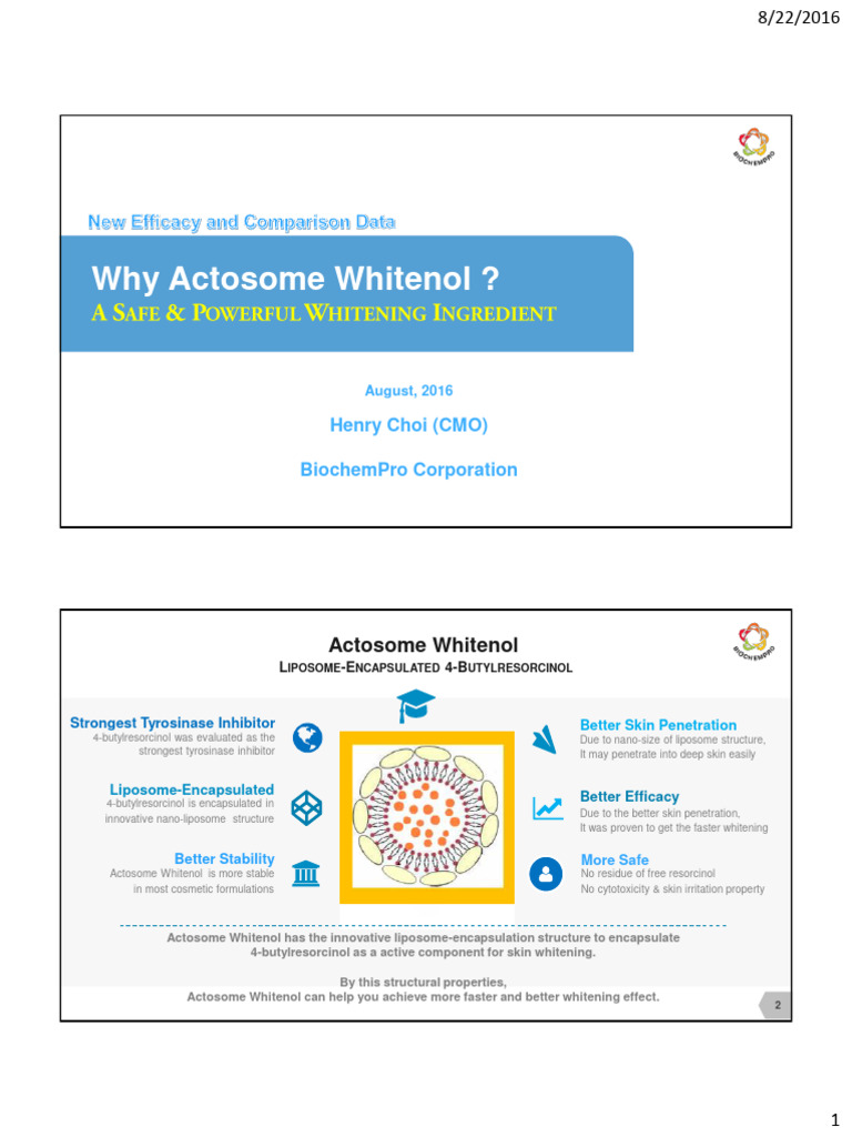 PT2 - Actosome Whitenol - A Super Whitening Ingredient - Customer ...