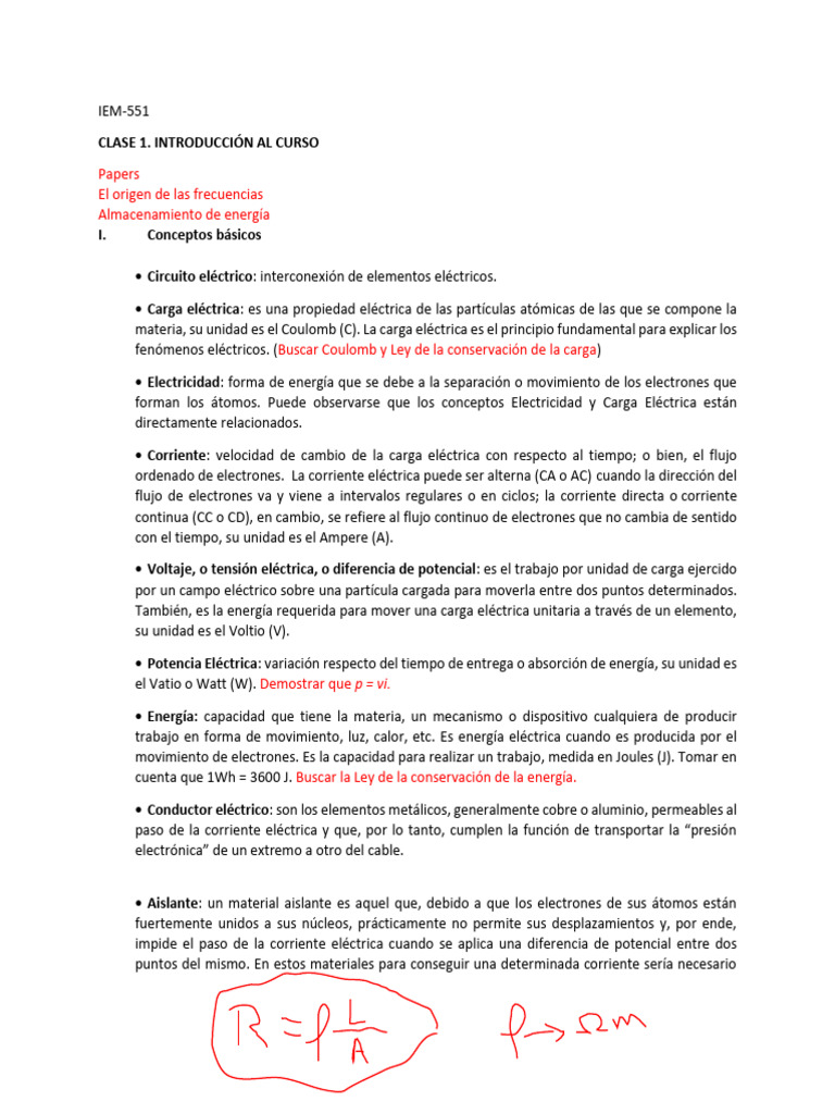 Clase 1. Introduccion al curso | PDF | Corriente eléctrica | Electricidad Clase 1. Introduccion al curso | PDF | Corriente eléctrica | Electricidad