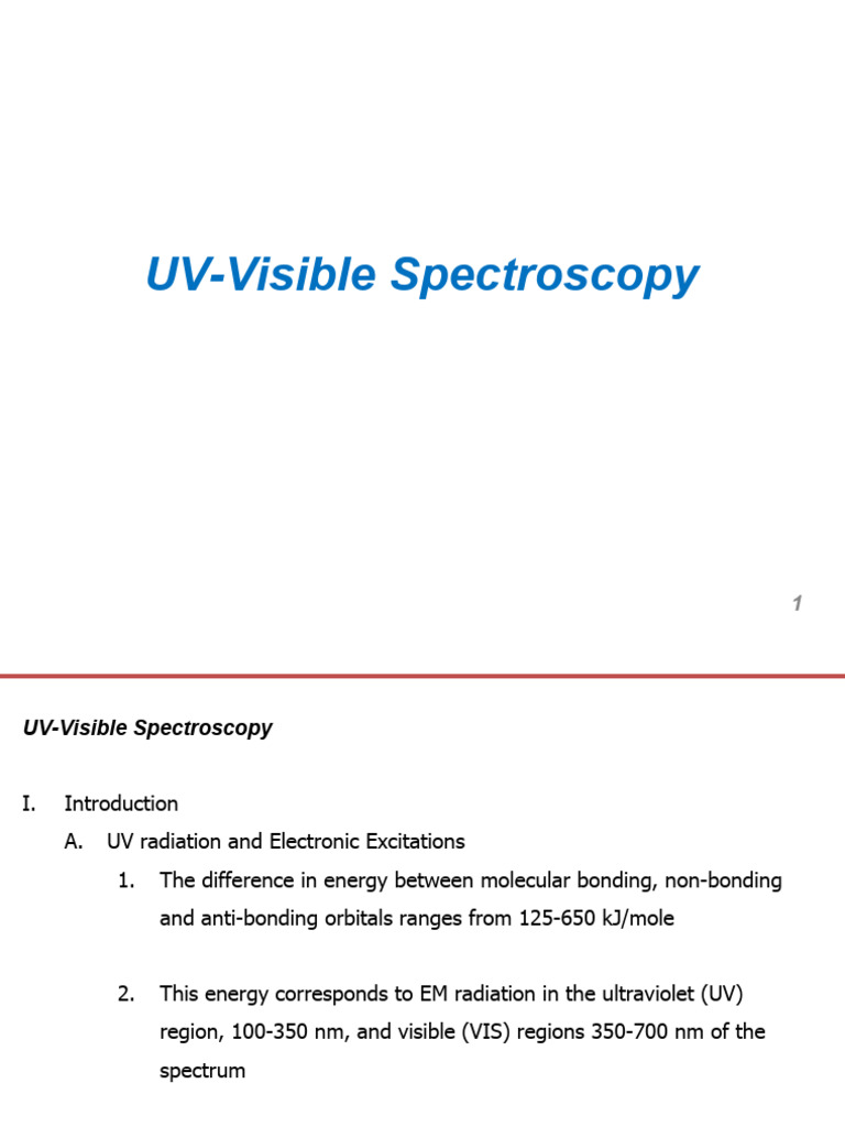 Uv Visible Spectroscopy Ece Download Free Pdf Ultraviolet Visible