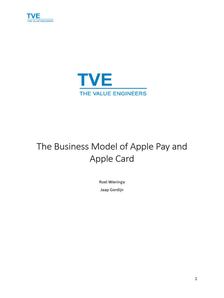 White Paper The Business Model of Apple Pay and Apple Card | PDF ...