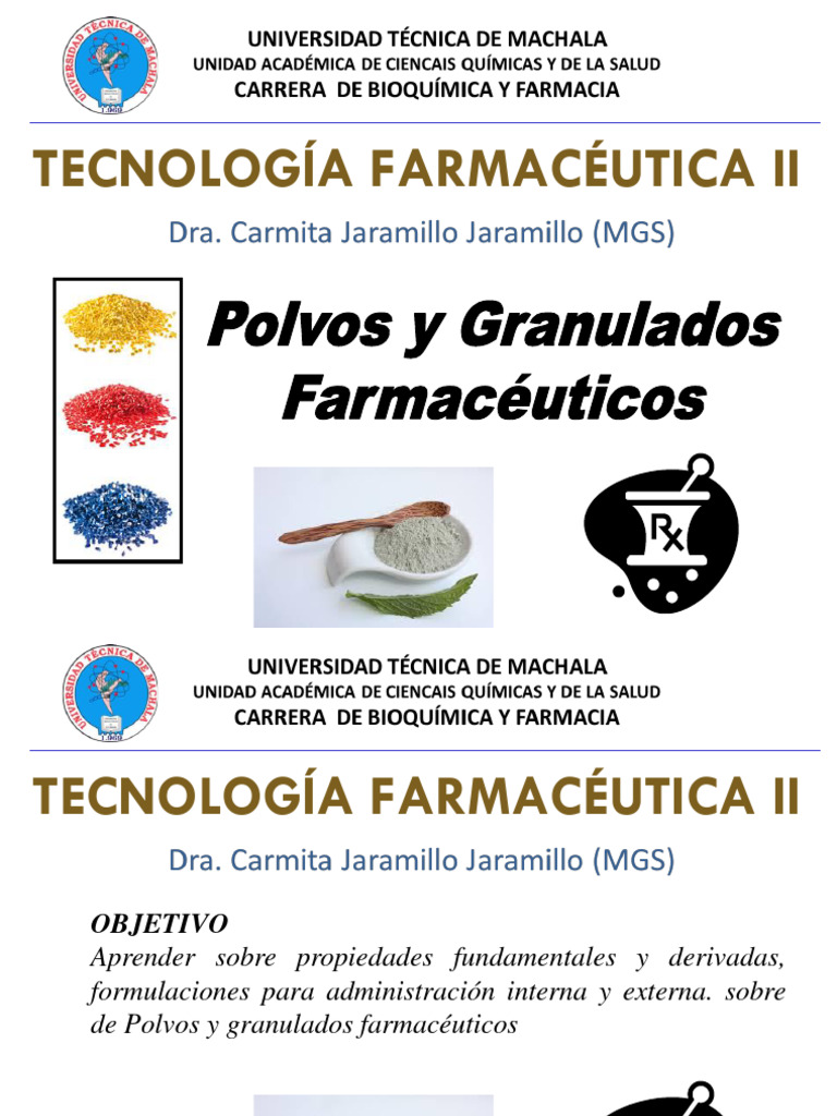 Propiedades y Manipulación de Polvos Farmacéuticos | PDF | Medicamentos ...