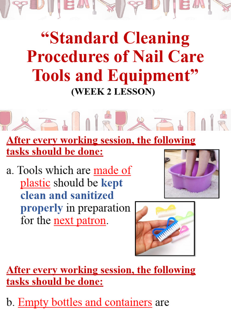 Standard Cleaning Procedures of Nail Care Tools and Equipment (Part 9 ...